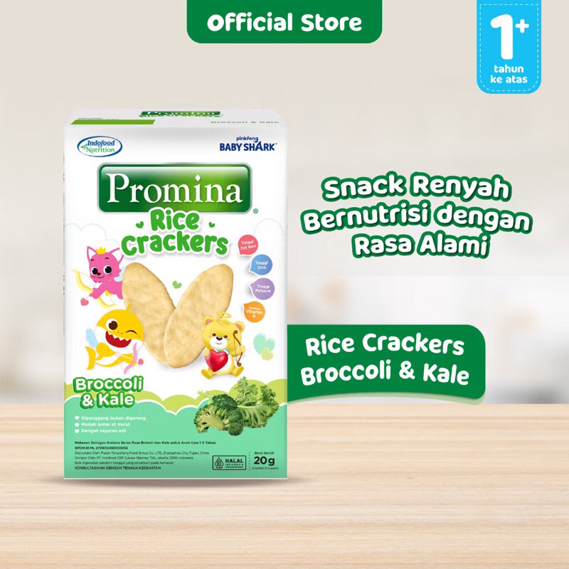 Jual Promina Rice Crackers Broccoli & Kale 20 g x 1 pcs | Shopee Indonesia