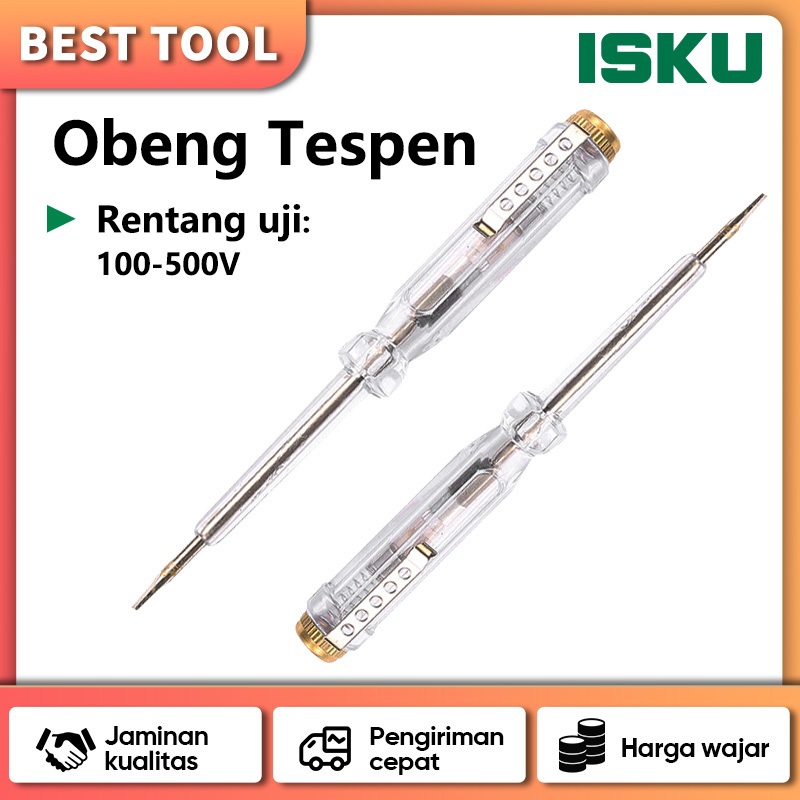 Jual ISKU Test Pen/Tespen Medeteksi tegangan listrik 100-500 VAC / Alat ...