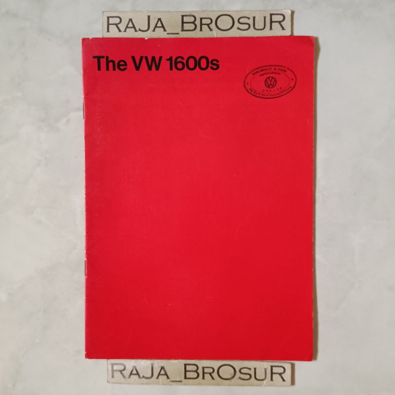Jual Poster brosur katalog booklet jadul lawas Volkswagen VW 1600 s ...