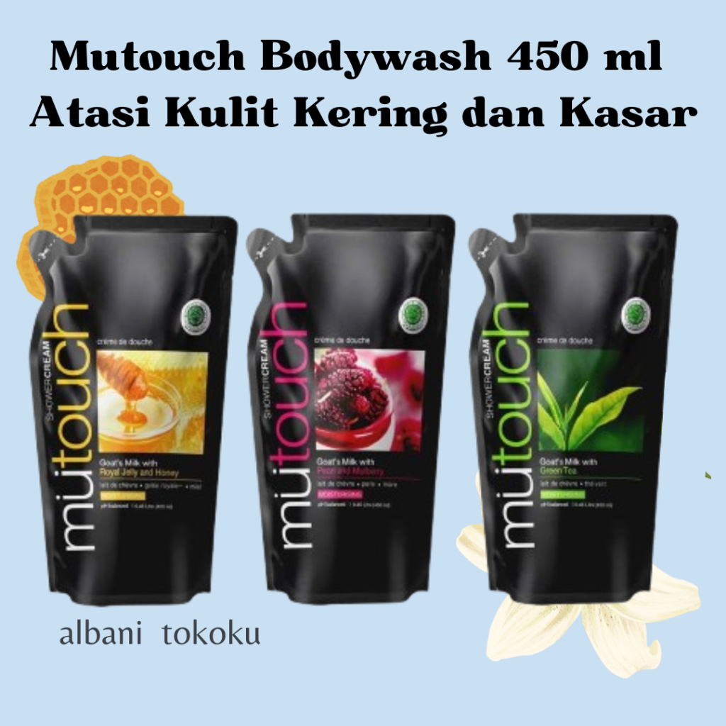 Jual Mutouch Bodywash Kemasan 450 ml - Mutouch Goats Milk - Cerah dan ...