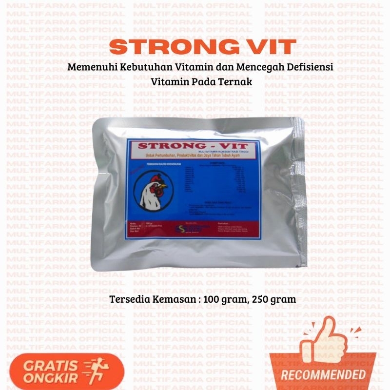 Jual Vitamin Ayam dengan Konsentrasi Tinggi Strong-Vit Multifarma ...