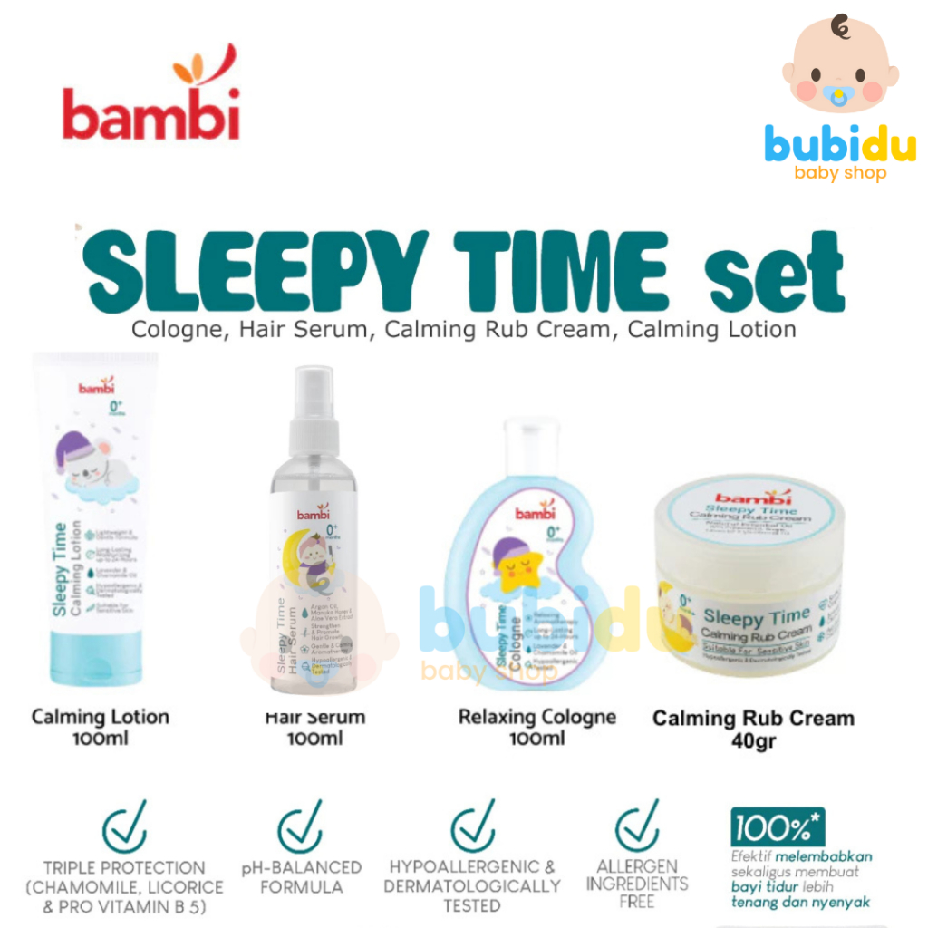 Jual BAMBI Sleepy Time Lotion / Calming Rub / Hair Serum / Relaxing ...