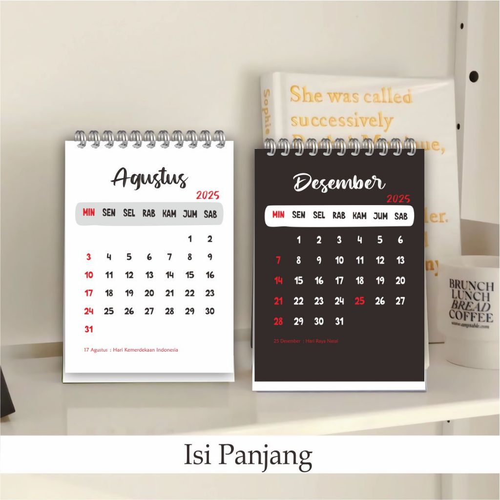 Jual KALENDER MEJA 2025/KALENDER MEJA AESTHETIC/KALENDER MEJA UKURAN A6 ...