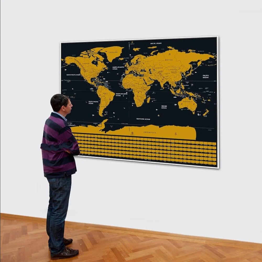 Jual Hiasan Dinding estetik Poster Peta Dunia Large Vintage World Map ...