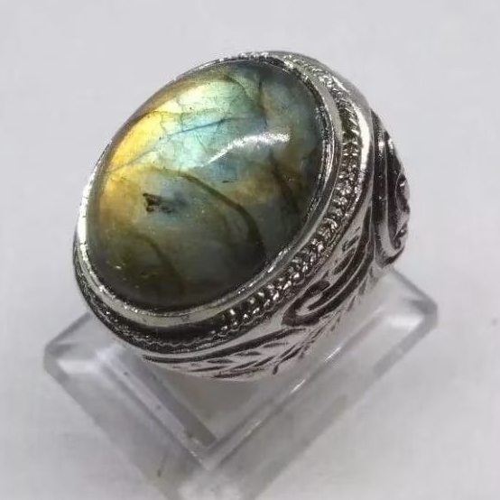 Jual Labrador batu akik cincin natural Labradorite | Shopee Indonesia