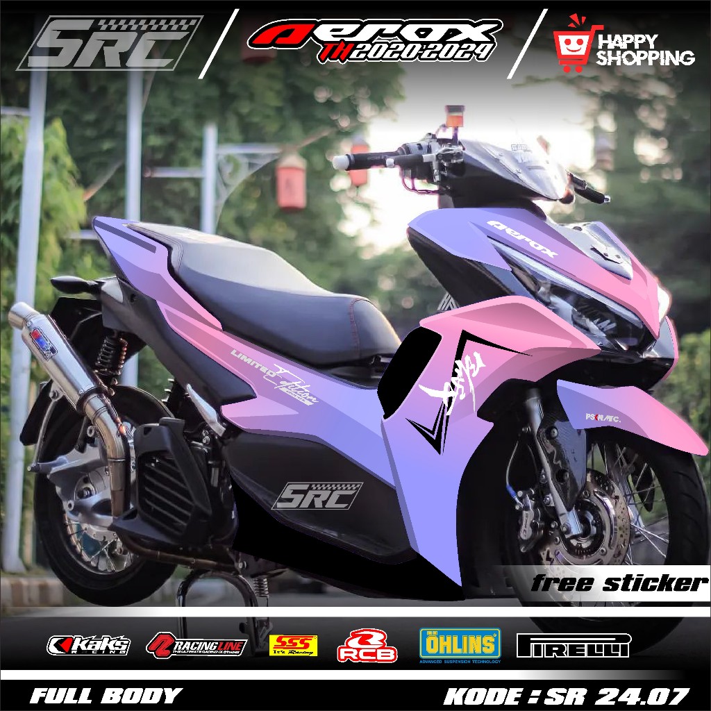 Jual COD Sticker Decal Full Body Yamaha Aerox 155 New Connected Cyber ...