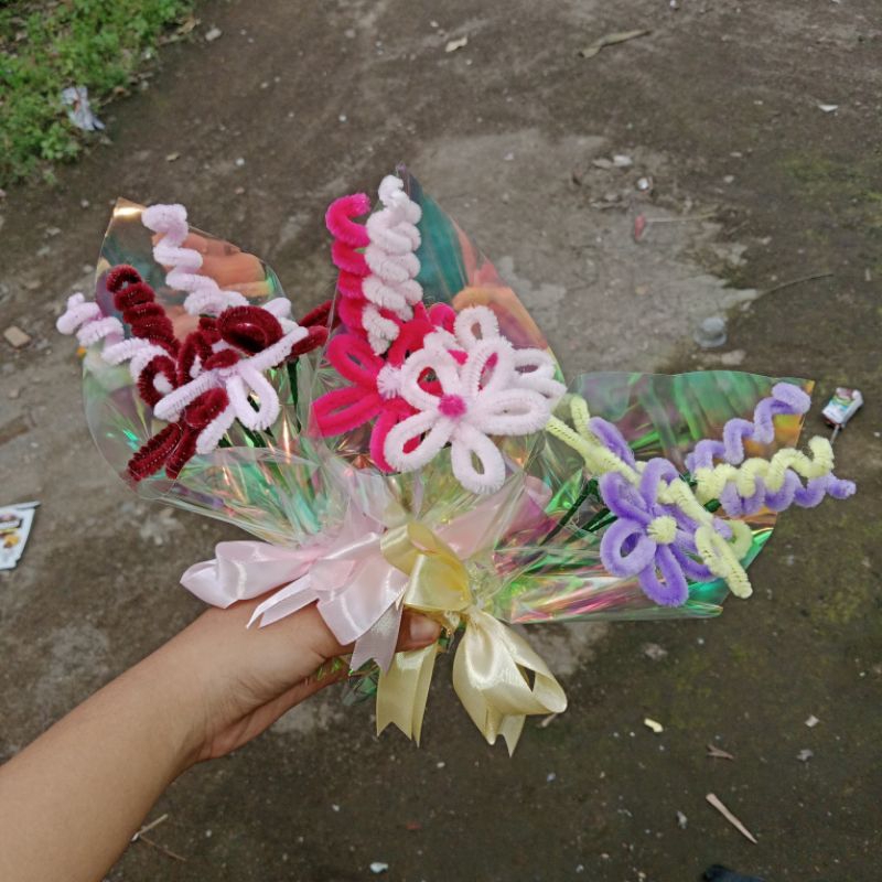 Jual [𝐕 𝟎𝟎𝟕] buket mini isi 7 tangkai 4 bunga 3 spiral by vaireeflower ...