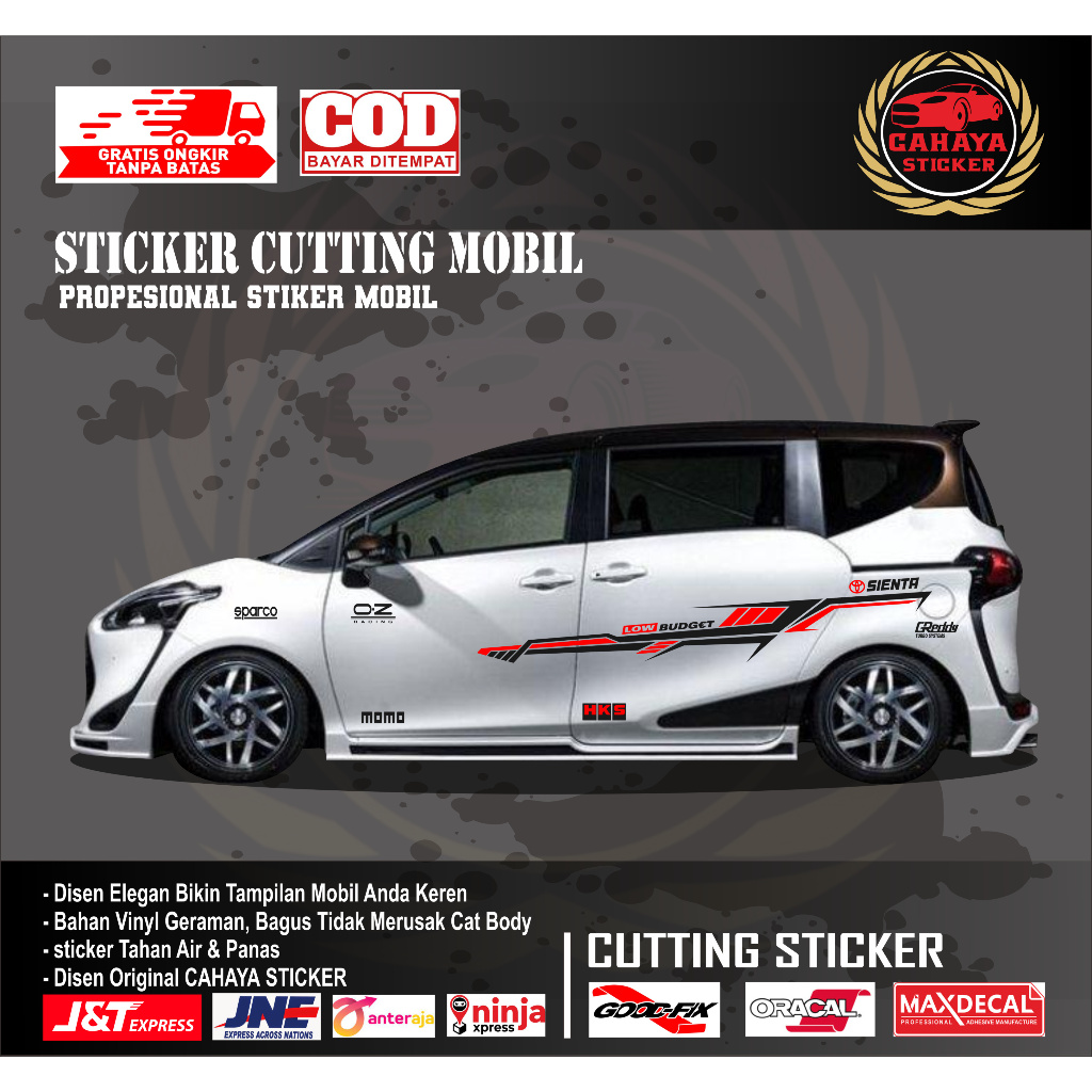 Jual sticker mobil sienta sticker mobil toyota sienta sticker mobil ...