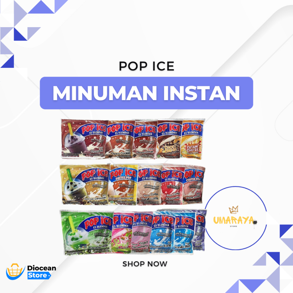 Jual Pop Ice Minuman Rasa 1 Renteng (10pcs) | Shopee Indonesia