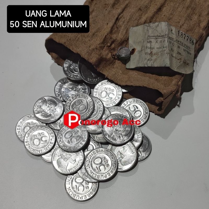 Jual Uang kuno koin 50 sen alumunium garuda bahan mahar nikah 25 2025 ...