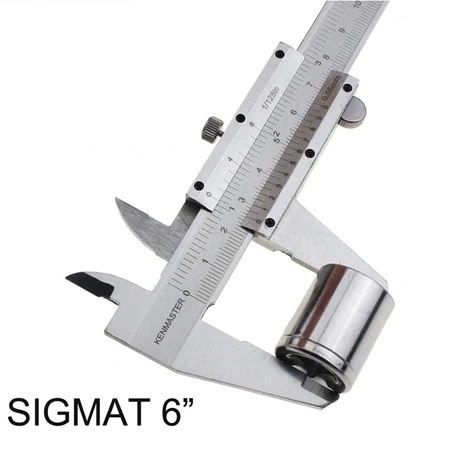 Jual Jangka sorong stainless 6INCH Vernier Caliper 150MM Sigmat Besi Manual | Shopee Indonesia