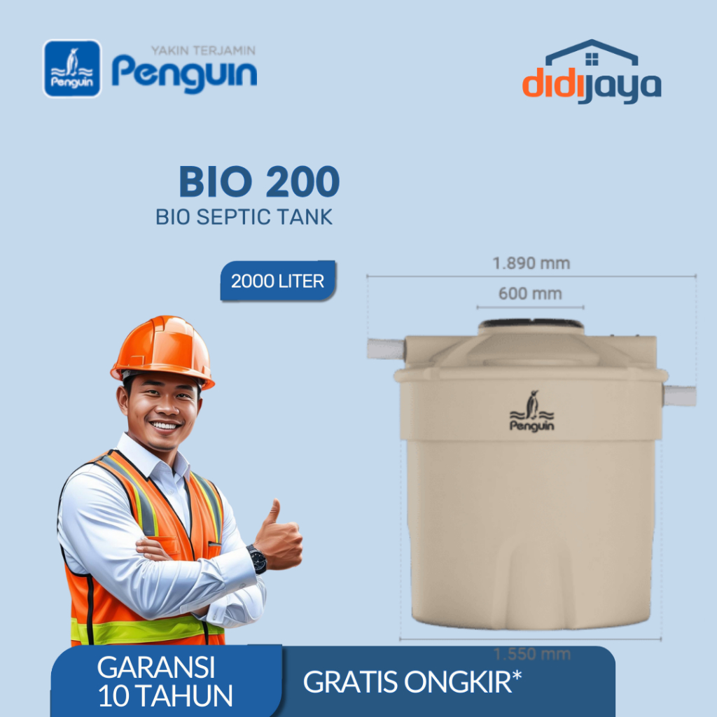 Jual Septic Tank Biorotech Penguin BIO 200 2000 Liter | Toren Air ...