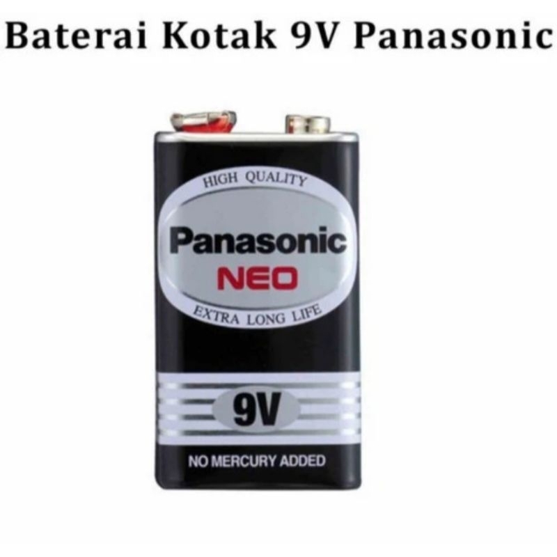 Jual Battery baterai KOTAK 9V NEO PANASONIC batre 9 volt batrai batrei | Shopee Indonesia