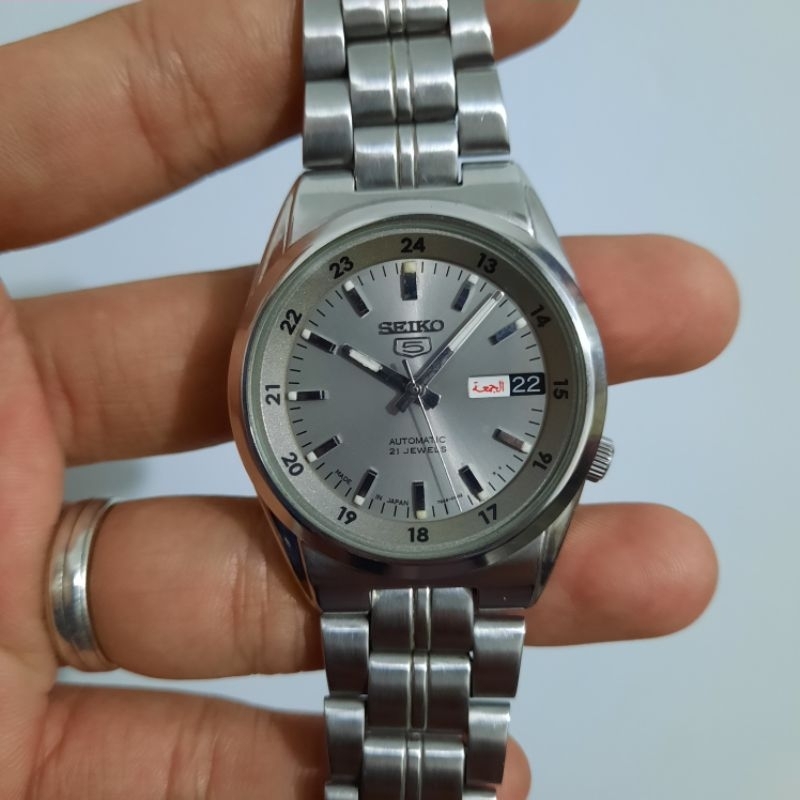 Jual JDM Seiko 5 Automatic SNK561J1 Grey Abu Abu Sunbrust SNK561 Made In Japan 7s26-02C0 ...