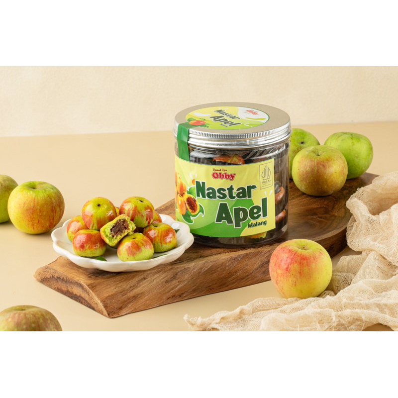 Jual Nastar Apel Obby Toples 350gr Oleh Oleh Khas Malang Batu | Shopee ...