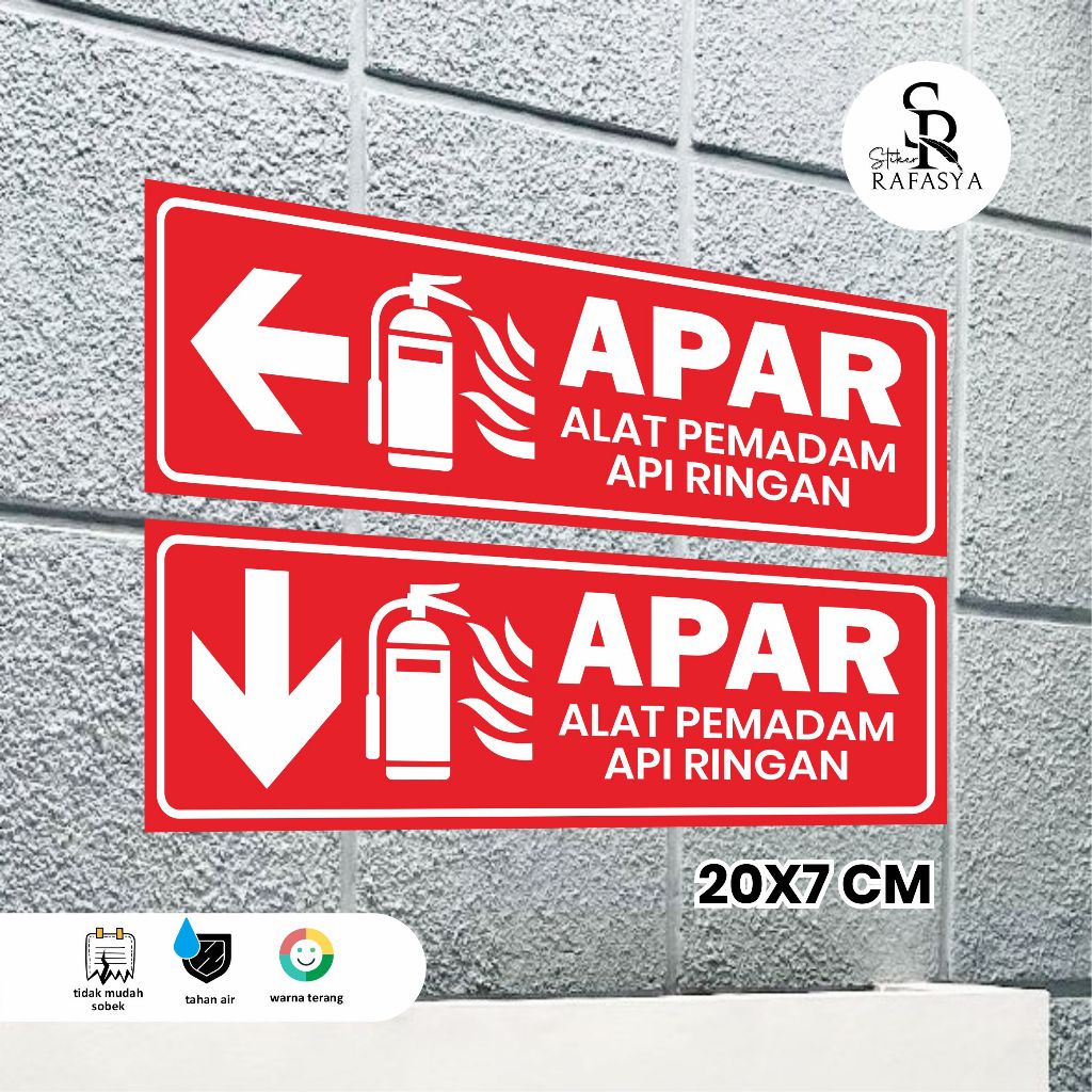 Jual STIKER APAR / Stiker Petunjuk Alat Pemadam Api Safety Sign Ukuran ...