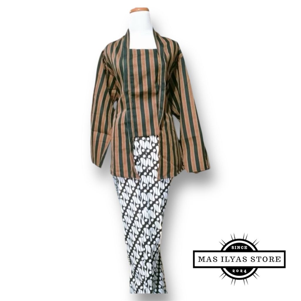 Jual Baju Kebaya Lurik Wanita Dewasa/Kebaya Adat Jawa Wanita Dewasa/Setelan Tradisional | Shopee ...