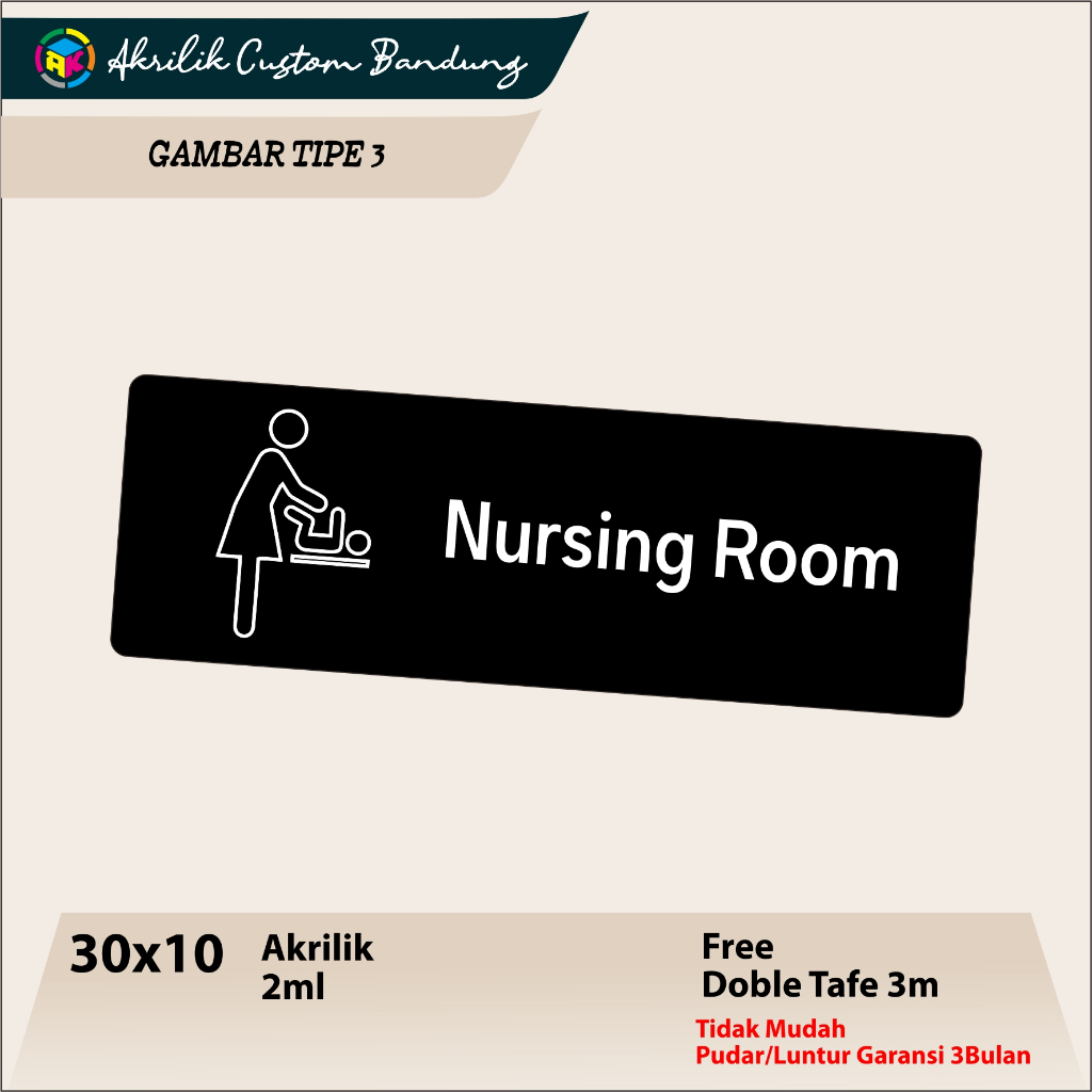 Jual AKRILIK NURSING ROOM TIPE 3 Acrylic Signage | Shopee Indonesia