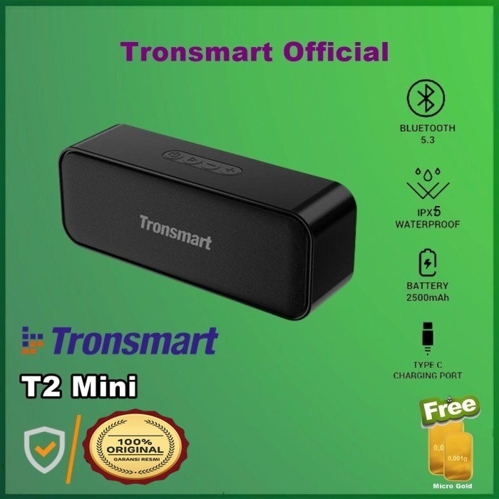 Jual Tronsmart T2 Mini Portable Bluetooth Speaker 10w with IPX5 T 2 ...