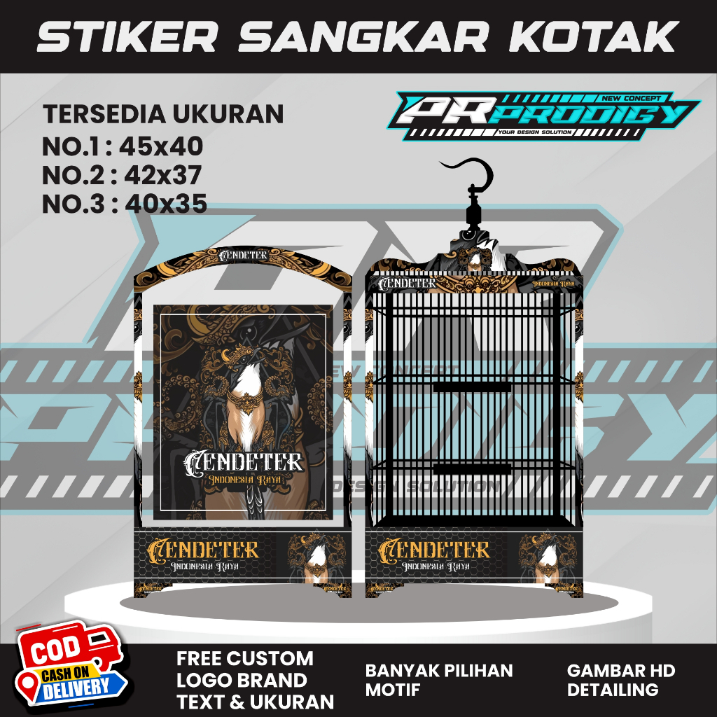 Jual Stiker Decal Sangkar Burung / Sangkar Koper / Sangkar Kosan ...