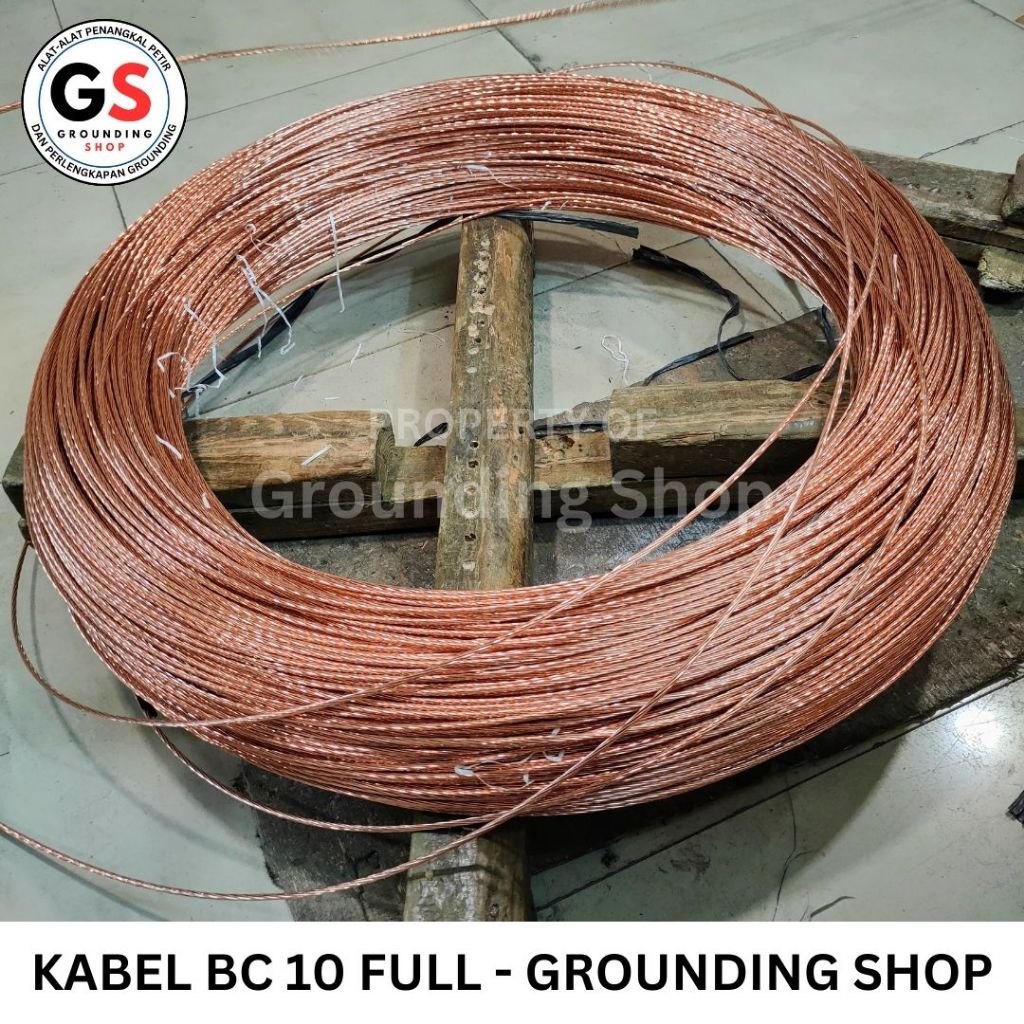 Jual Kabel BC 10 mm FULL TEMBAGA (Harga per Meter) / Bare Copper 10 mm ...