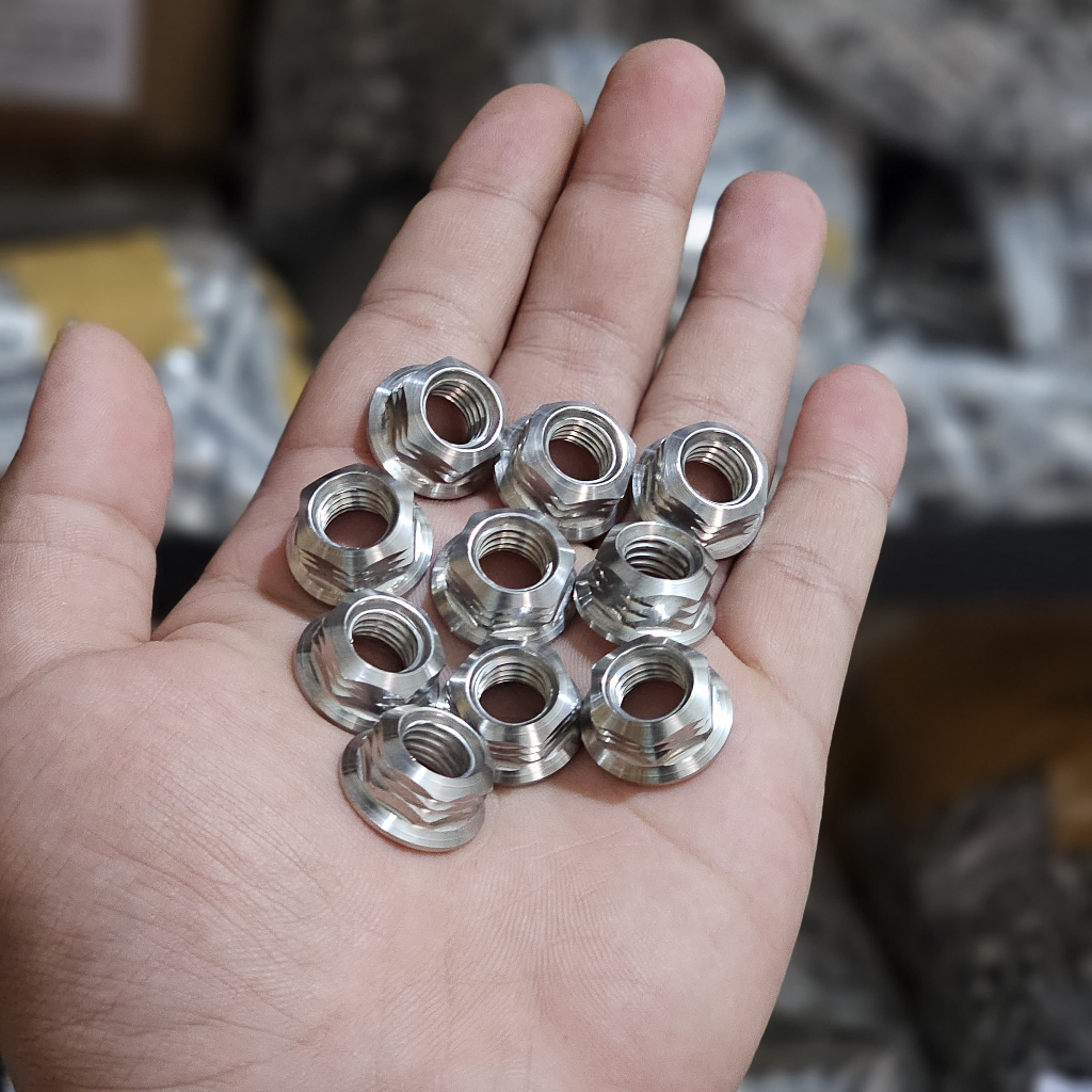 Jual mur m10 stainless BUBUT SS 304 (drat halus) | Shopee Indonesia