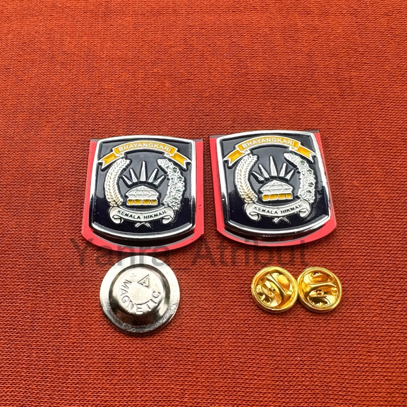 Jual Pin Brevet Bhayangkari Polisi Polri Magnet Tebal Akrilik Premium ...