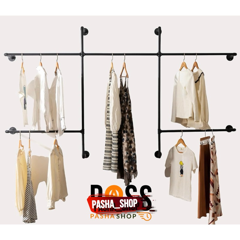 Jual Rak gantung industrial - gantungan baju - gantungan display ...