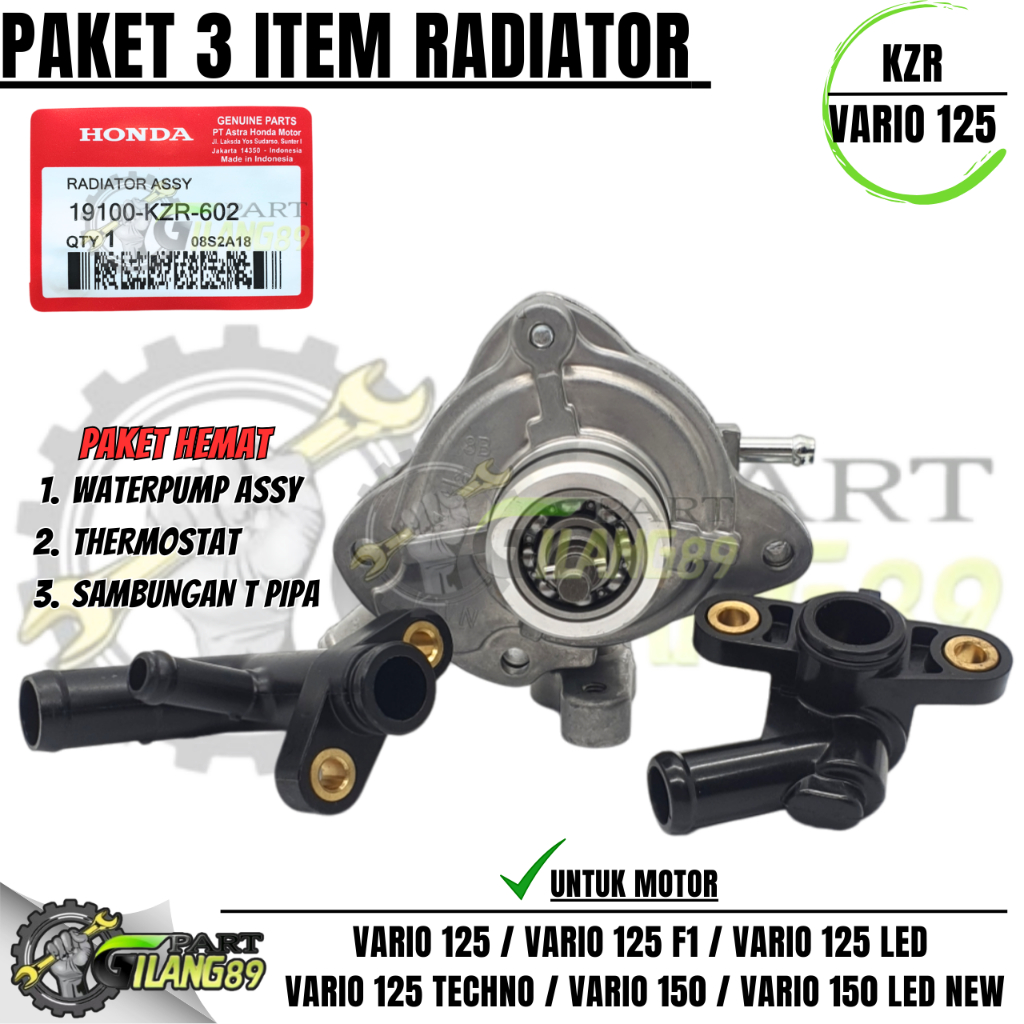 Jual PAKET 3ITEM KZR THERMOSTAT VARIO 125 / WATERPUMP ASSY VARIO 125 ...