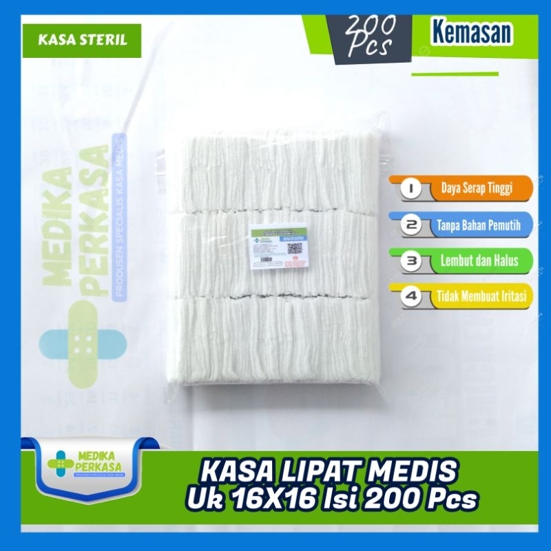 Jual Kasa Lipat Medis Perban Luka Kecil 16x16 Isi 200 Pcs | Shopee ...