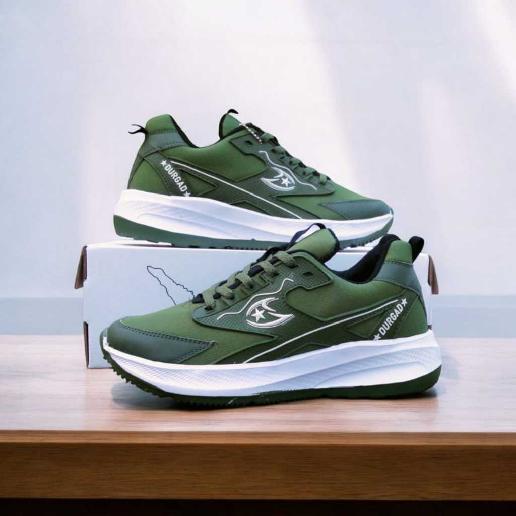 Jual Sepatu sneakers pria wanita hijau army sepatu casual sepatu kerja ...