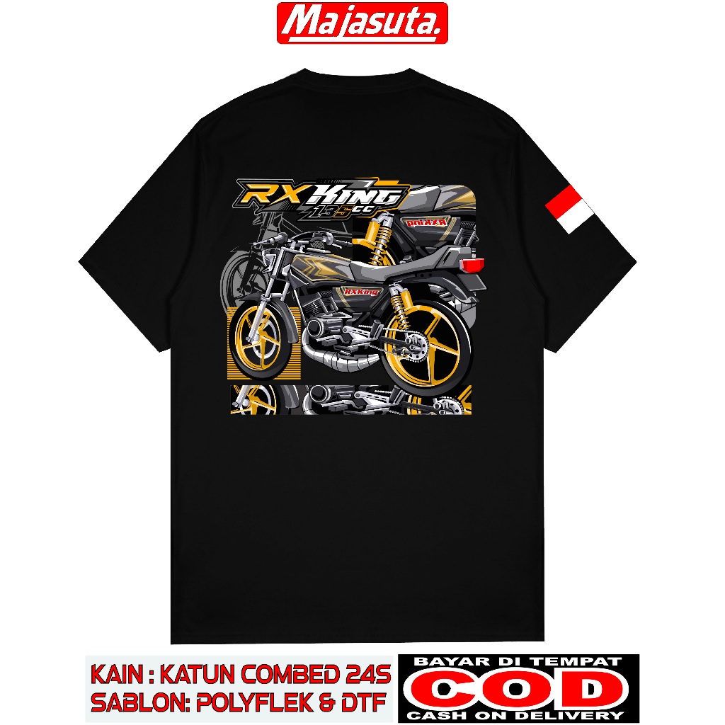 Jual KAOS RX KING 135CC GAMBAR FULL SABLON DTF BISA COD KAOSKEREN ...