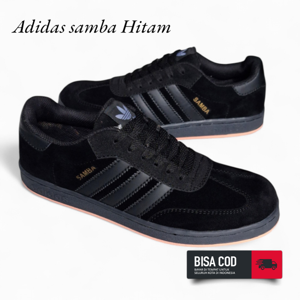 Jual Sepatu Pria Hitam Polos Full Black Sepatu Sekolah Samba Kerja ...
