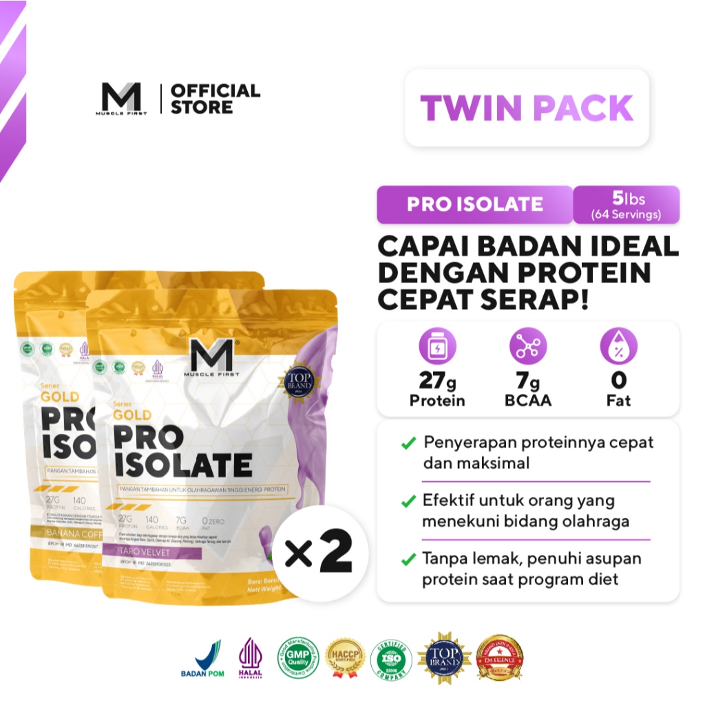 Jual [BUNDLE] MUSCLE FIRST Pro Isolate 5lbs x2 pcs - Suplemen Fitness ...