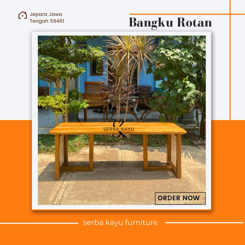 Jual Bangku Rotan Minimalis Bangku Rotan | Shopee Indonesia
