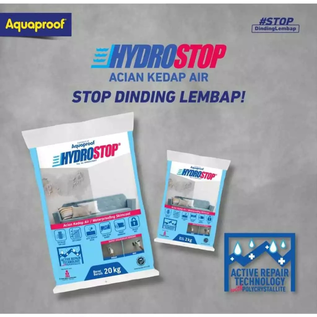 Jual Hydrostop Waterproofing 2 KG / Semen Acian Kedap Air 2 Kg ...