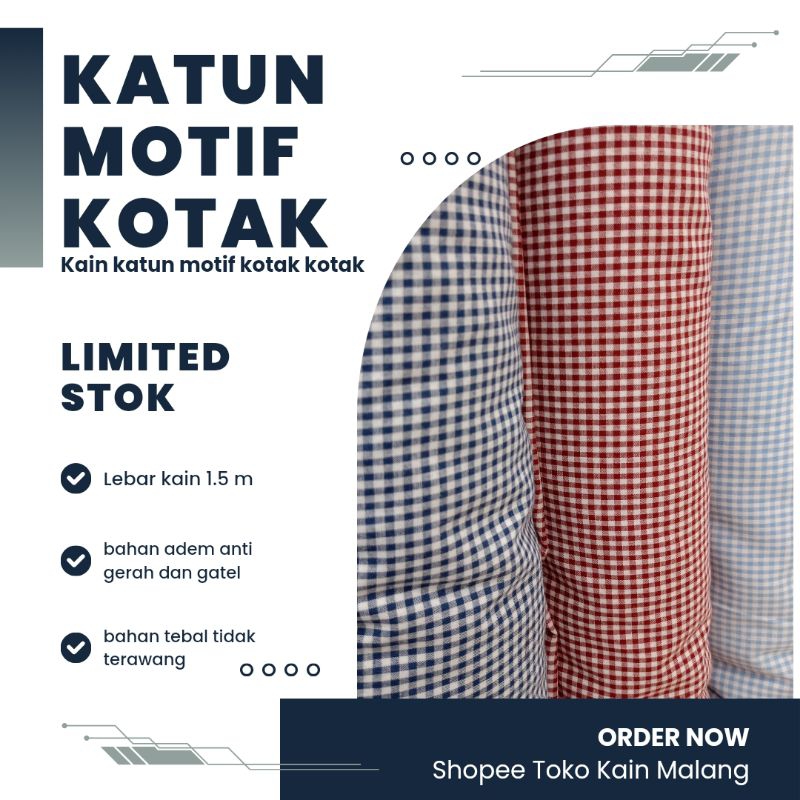 Jual KAIN KATUN | KAIN KATUN KOTAK CELE ORIGINAL/KAIN KOTAK KECIL ...