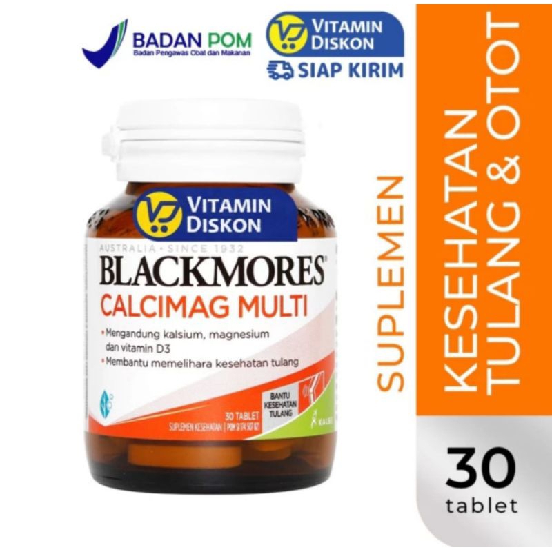 Jual Blackmores Calcimag Multi 30 tablet kalsium magnesium vitamin D3 kesehatan Tulang | Shopee ...