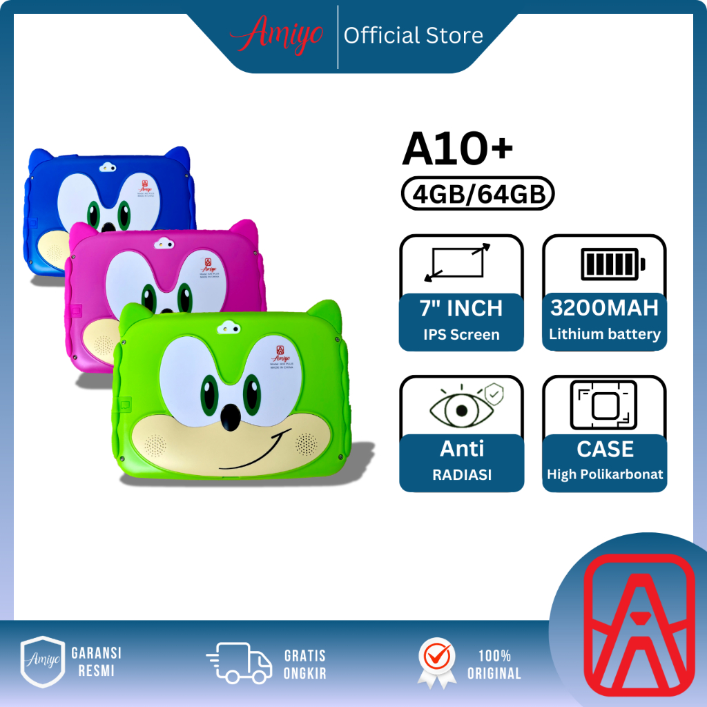 Jual Amiyo TAB STUDY KIDS A10 Plus Tablet Anak Tablet Sonic IPS Screen ...
