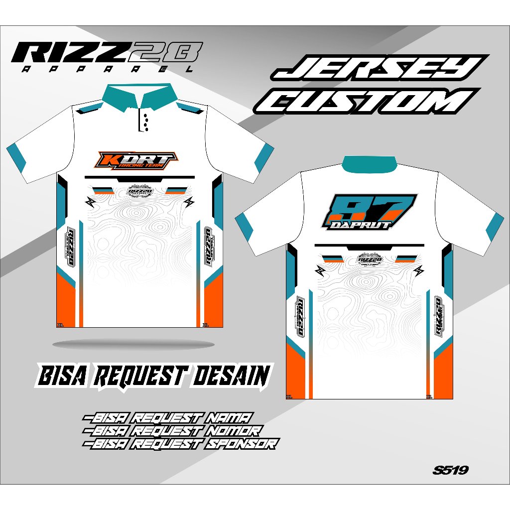 Jual JERSEY RACING CUSTOM baju racing bisa request nama nomor dan nama ...