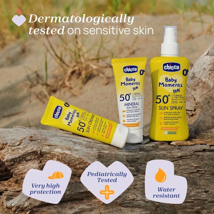 Jual CHICCO Baby Moments SPF 50+ Sun Cream / Krim Tabir Surya Bayi / Baby Sunscreen / Baby ...
