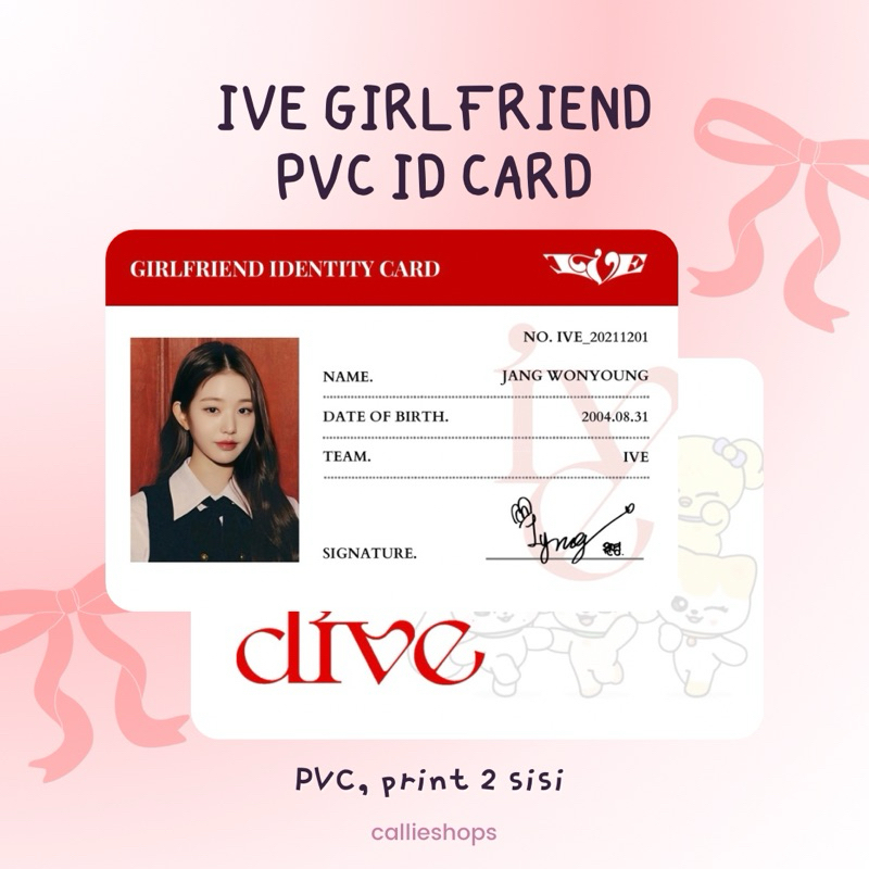 Jual IVE PVC ID Card/Photocard Wonyoung Liz Gaeul Leeseo Rei Yujin | Shopee Indonesia
