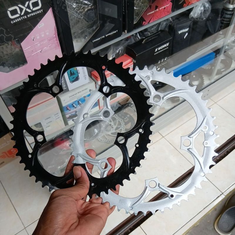 Jual Chainring murah gear sepeda bcd 130 baut 5 Chainring 52t 53t murah ...