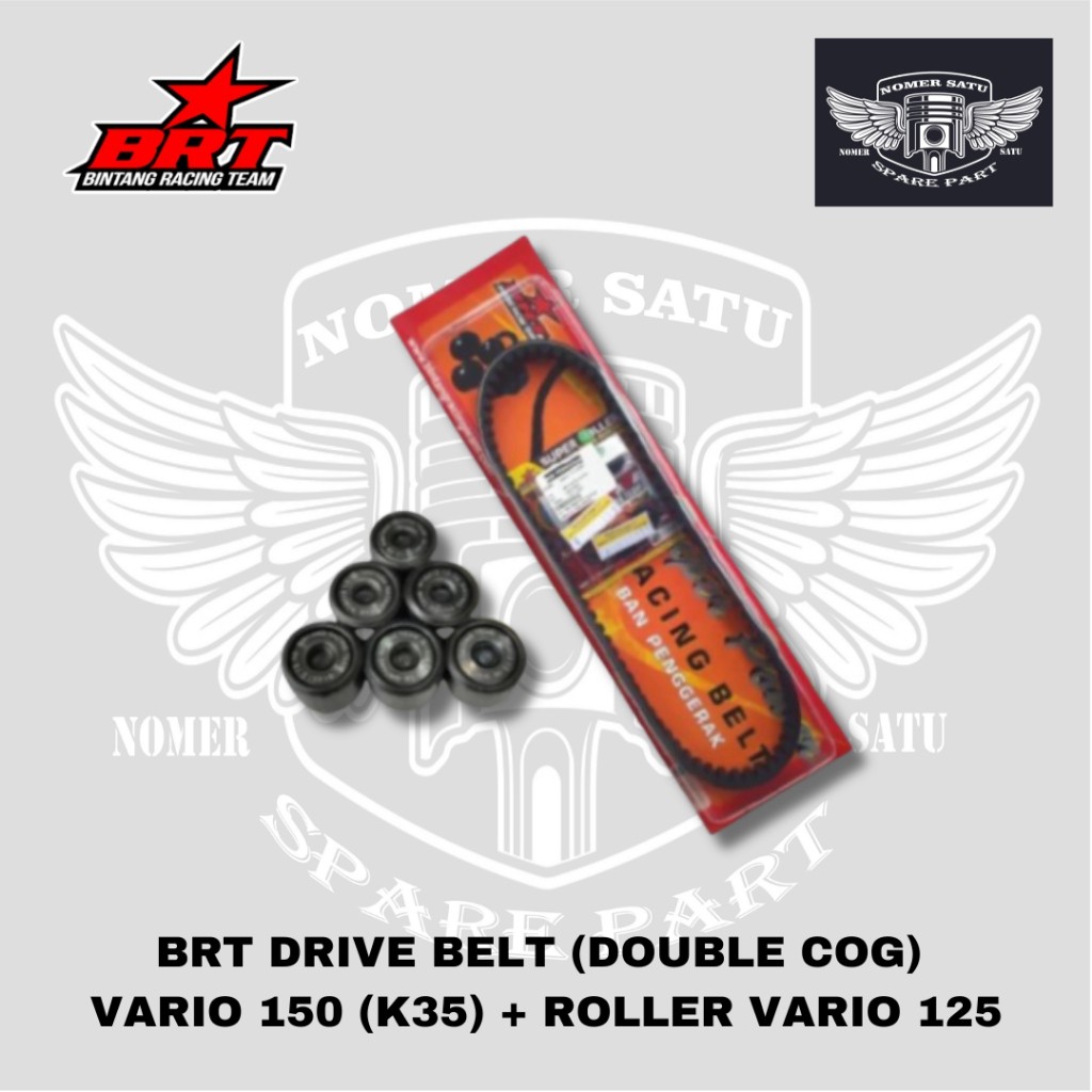 Jual BRT DRIVE V BELT DOUBLE COG VARIO 125 ESP K35 SET ROLLER VARIO 125 ...