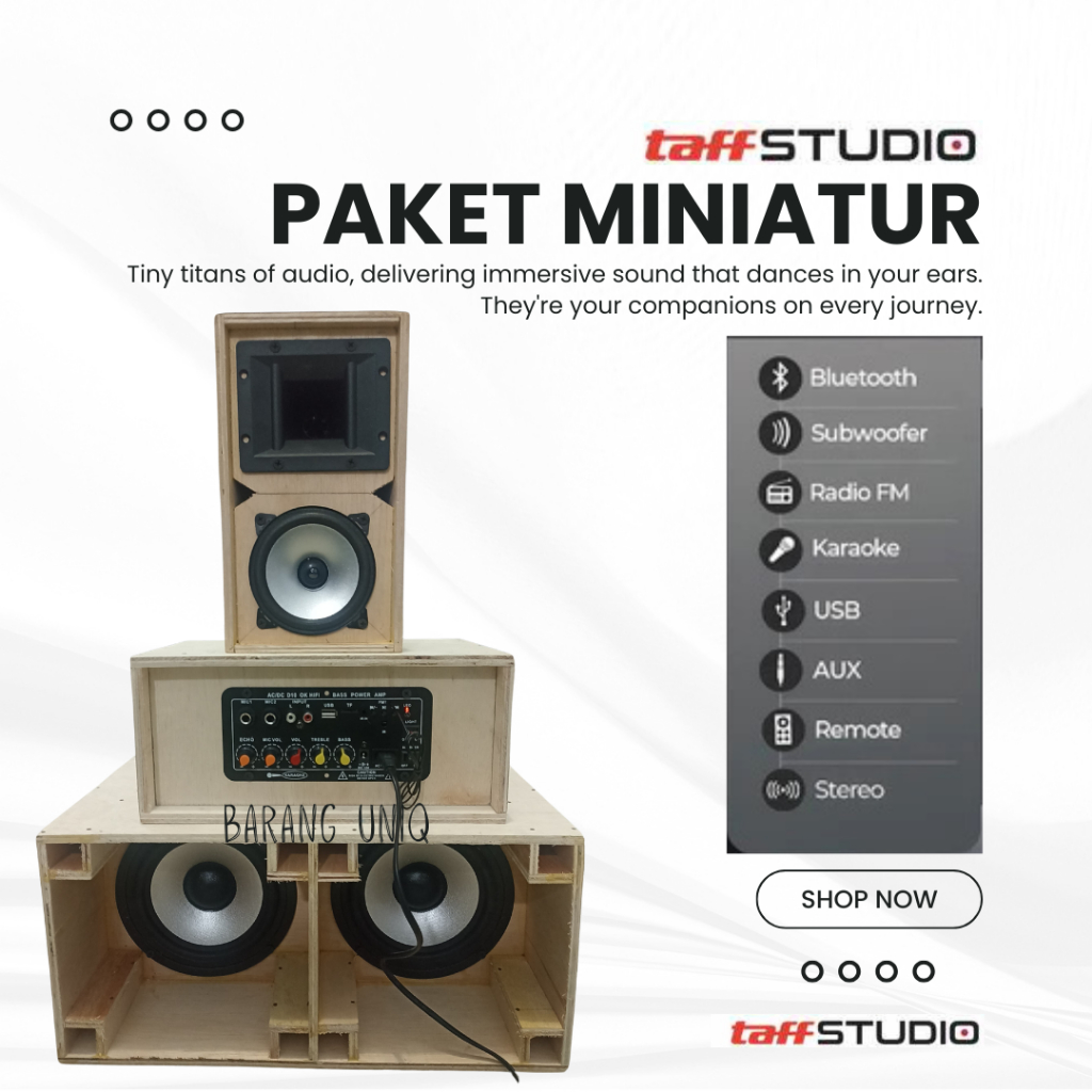 Jual TaffStudio Paket Miniatur Speaker 6 inch 2 pcs - SILVER Planar ...