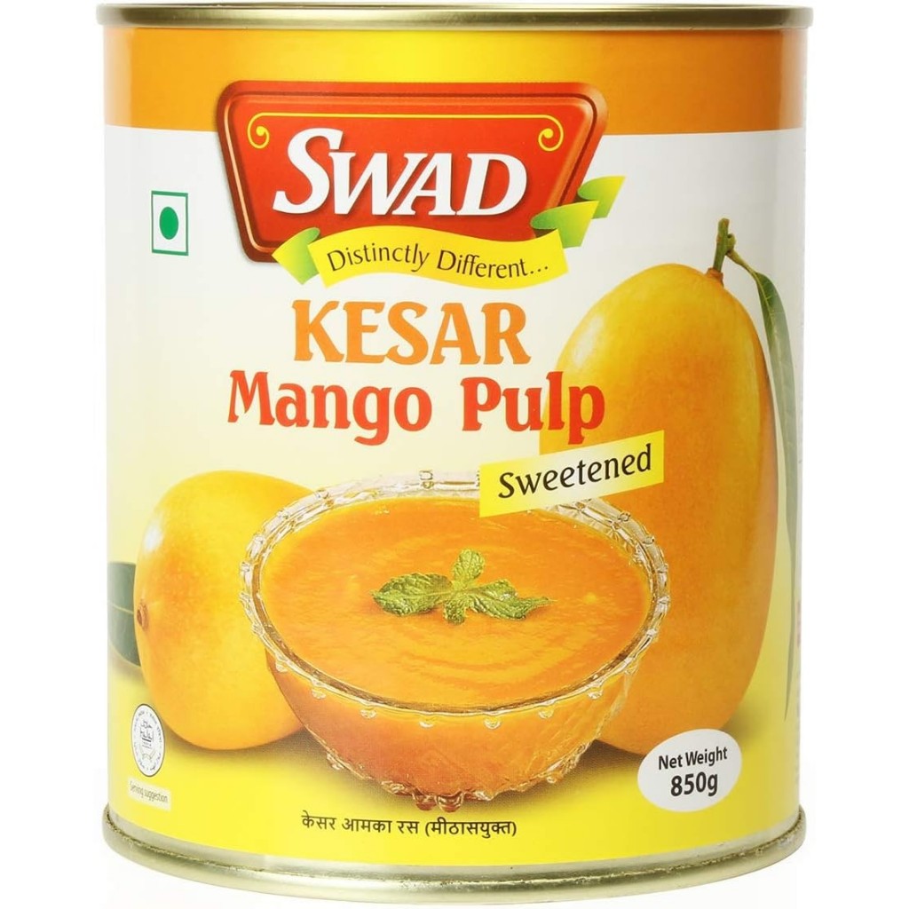 Jual SWAD KESAR MANGO PULP SWEETENED 850G / Bubur Mangga Asl India ...
