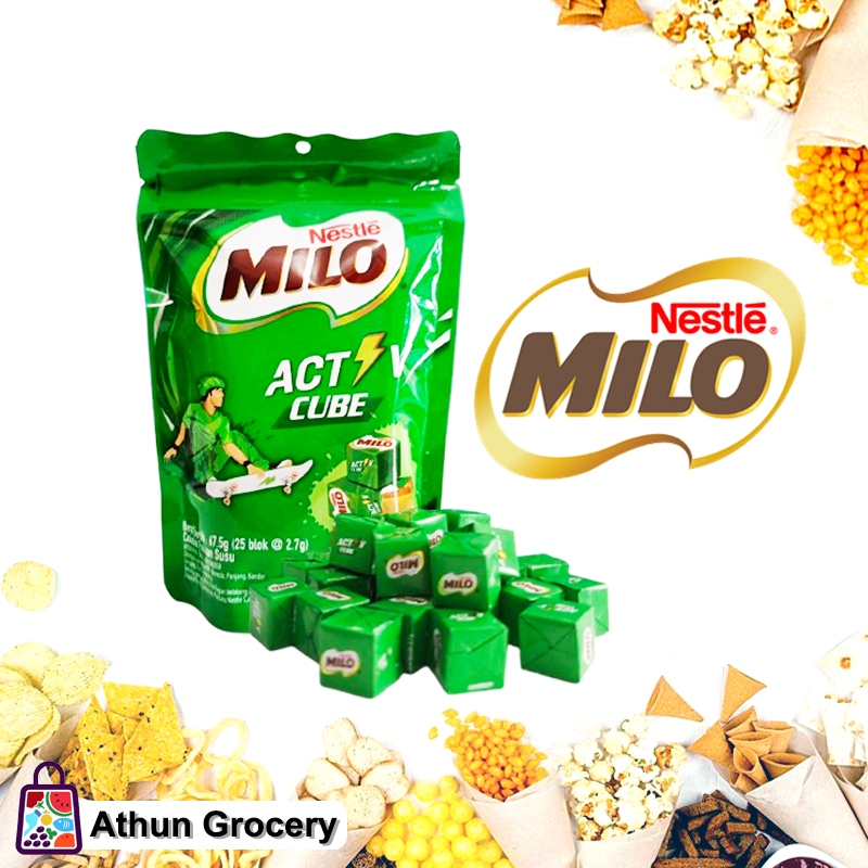 Jual Nestle Milo ACT Cube Kemasan 67,5g (isi 25cube) | Shopee Indonesia