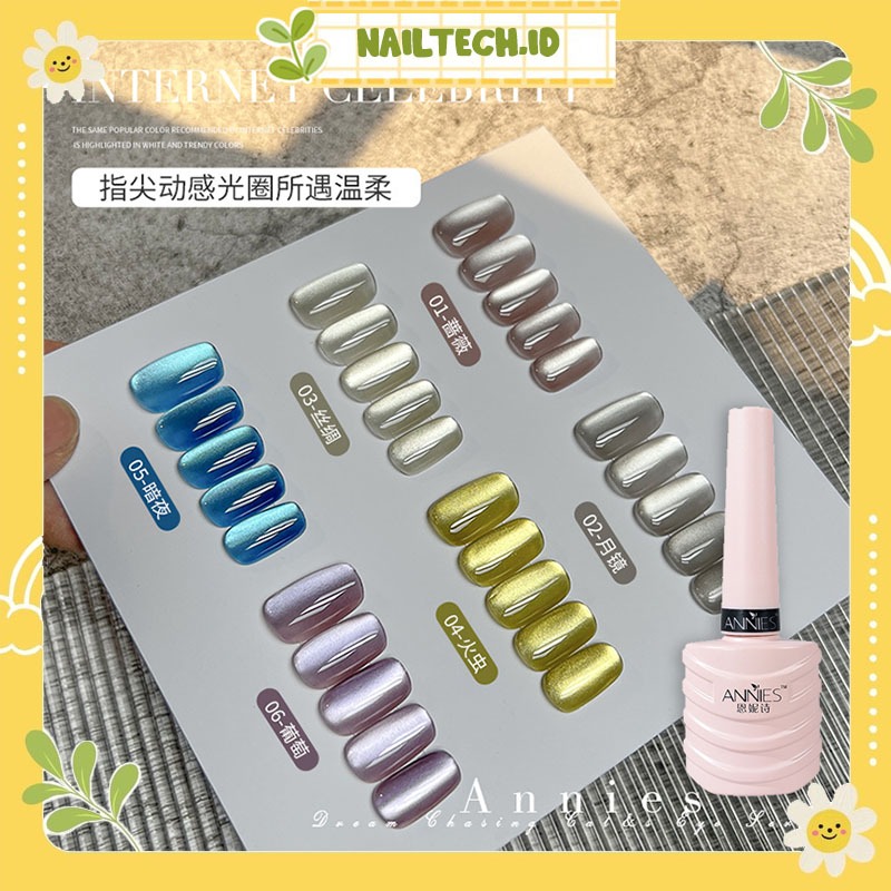 Jual Annies Glass Beads Cat Eye / Kutek UV Gel 10ml Cat Eyes Series ...