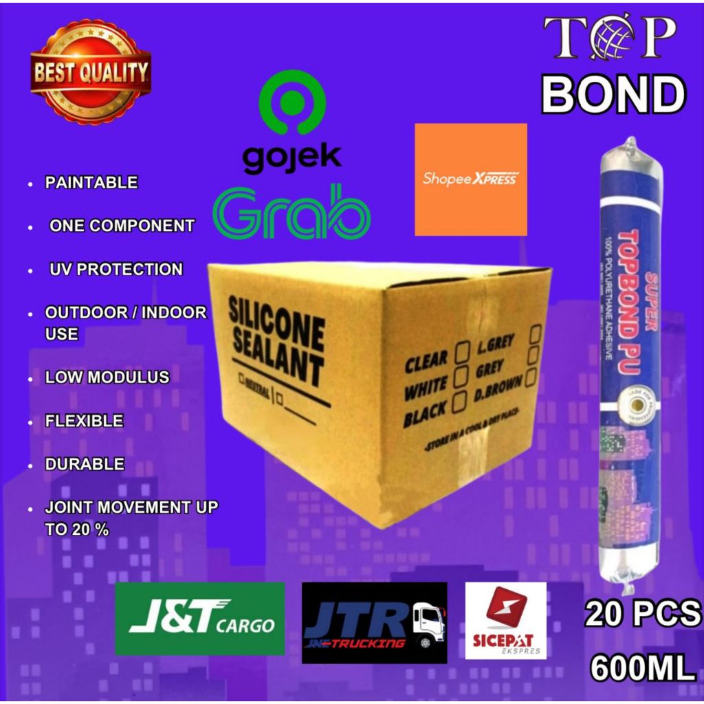 Jual Lem Silikon Sosis ACP/GRC SUPER TOPBOND PU Polyurethane Sealant ...