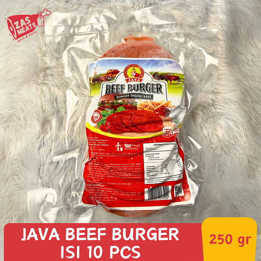 Jual JAVA BEEF BURGER 250GR | Java Beef Burger Daging Sapi 250 gram ...